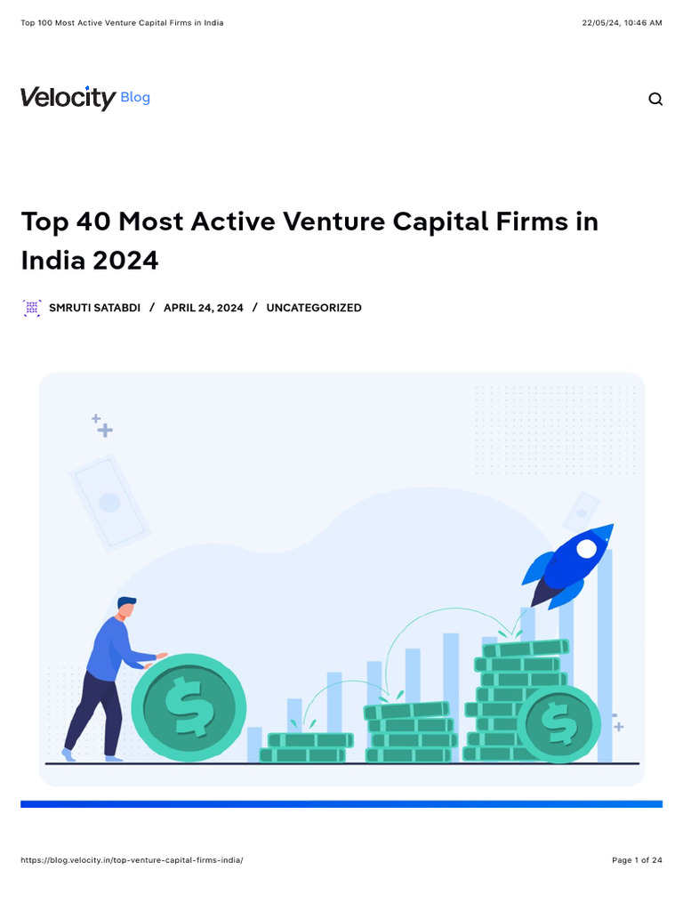Top 40 Active VC Firms in India 2024 | PDF | Venture Capital ...