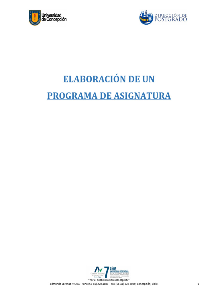 Documento Apoyo A Elaboración de Programas de Asignatura 2018 | PDF | Evaluación | Aprendizaje
