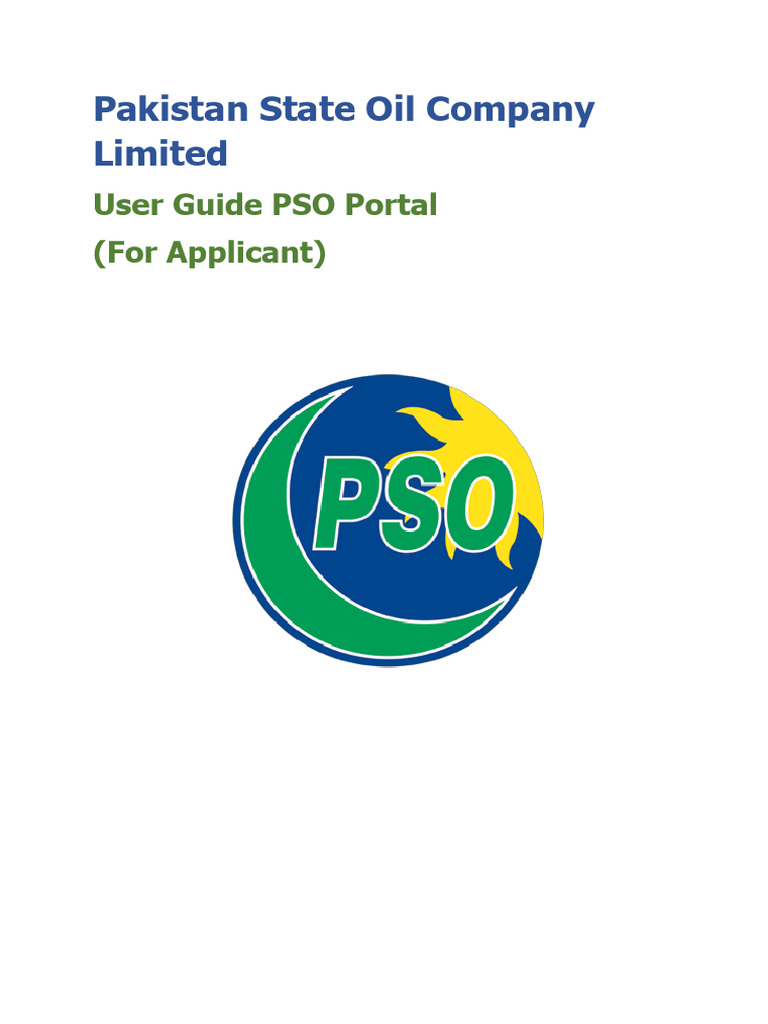 User Manual PSO Portal (Applicant) | PDF | Software