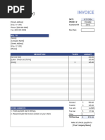 AC Repair Invoice Template | PDF | Finance & Money Management