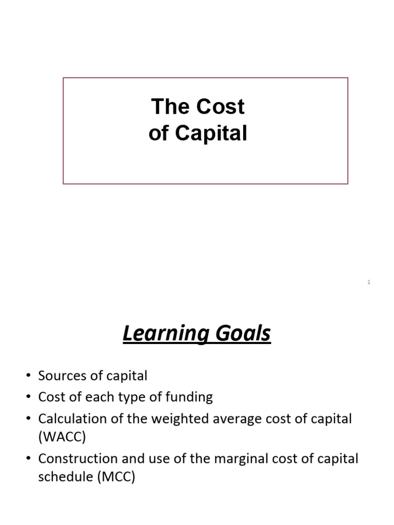 Cost of Capital | PDF | Cost Of Capital | Preferred Stock