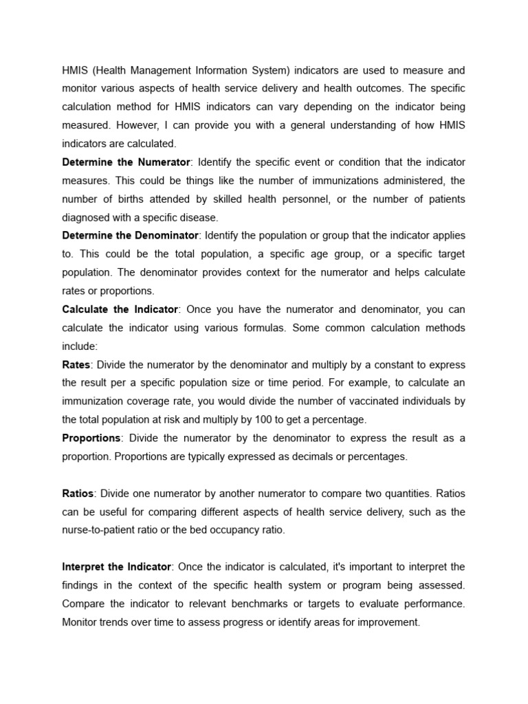 HMIS | PDF | Vaccines | Ratio