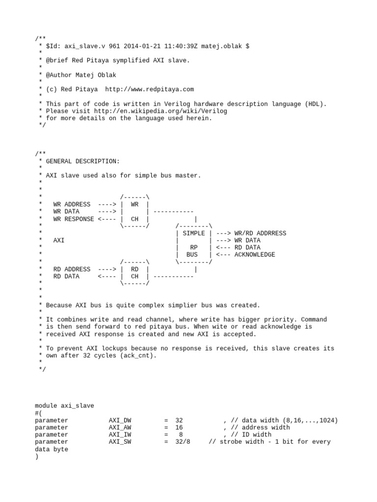 AXI_RTL | PDF | Electronic Design Automation | Computer Engineering