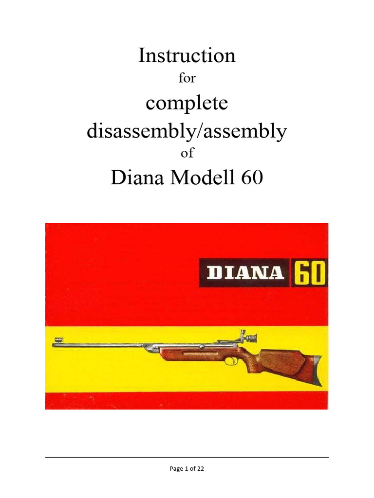 Instruction Diana 60 - Ed6 | PDF | Piston | Gun Barrel
