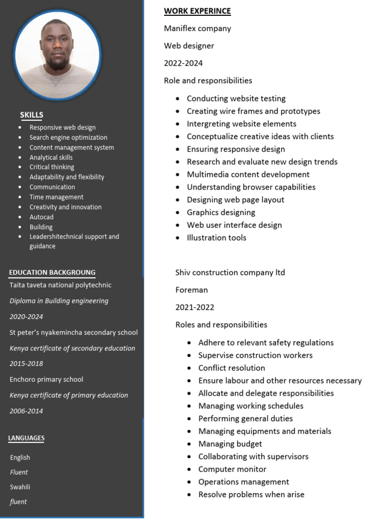 Ian CV - 092429 | PDF | Web Design | World Wide Web