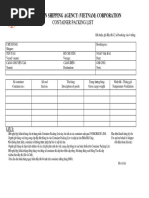 MSC Packing List Form | PDF
