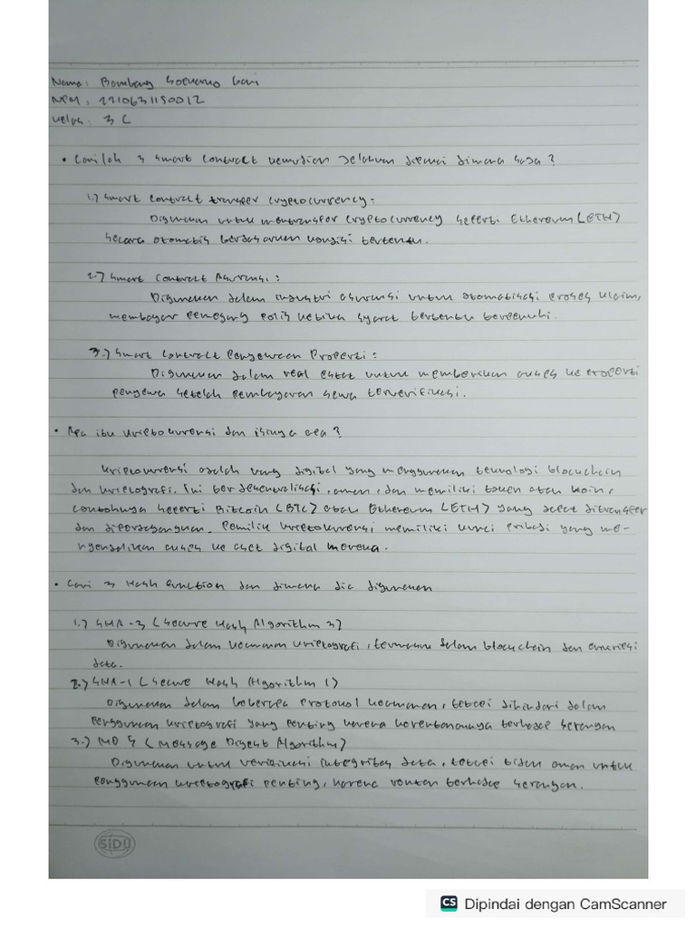 2210631150012-Bambang Soekarno Gani-Blockchain and Cloud Computing-3C-Tugas 4 | PDF