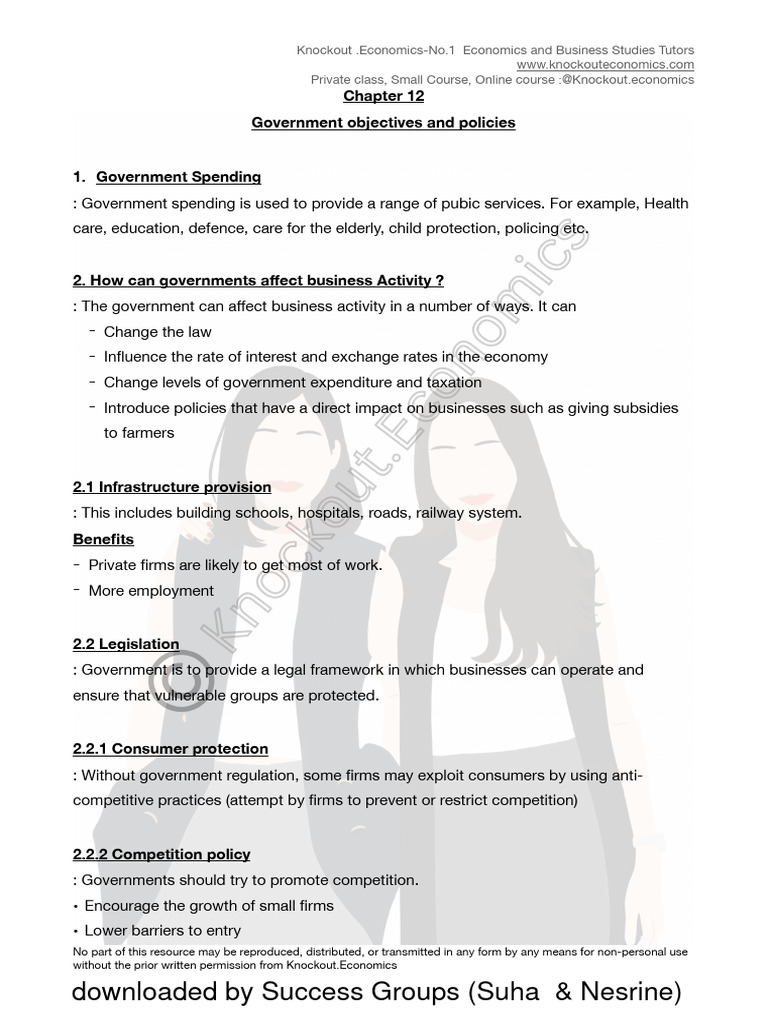 Government Objectives and Policies | PDF | Interest | Taxes