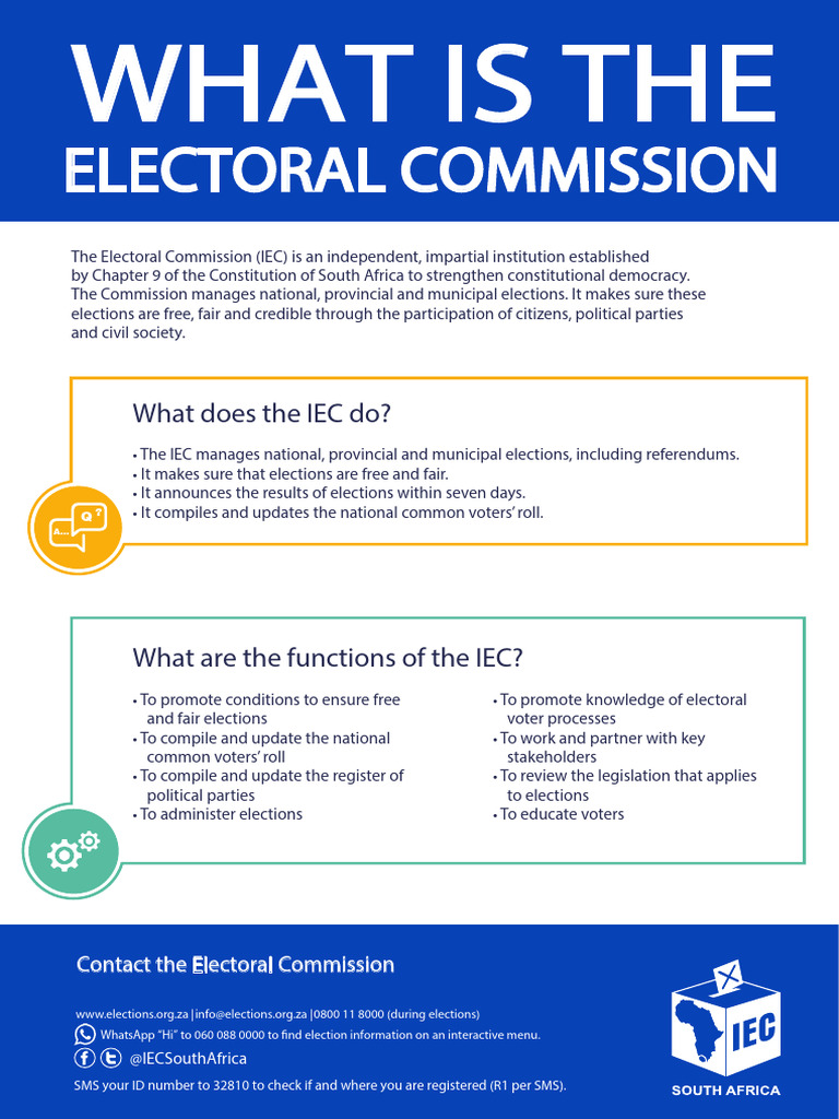 IEC What Is The Electoral Commission Factsheet | PDF | Elections ...