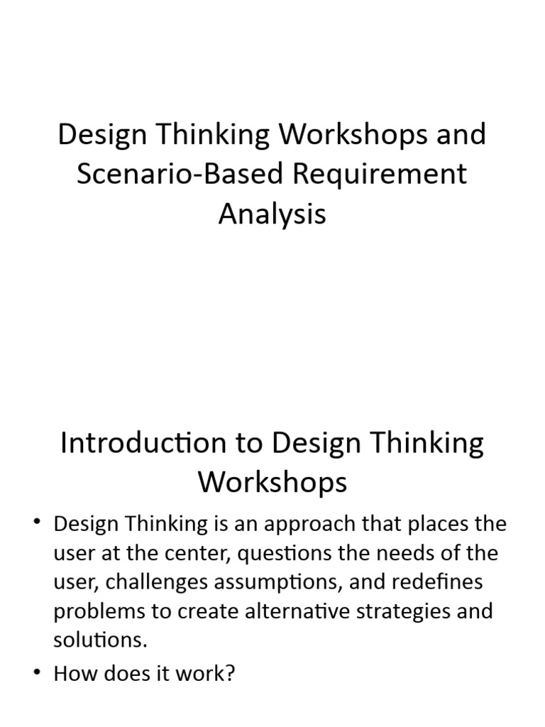 Design Thinking and Scenario Based Analysis | PDF | Use Case | Design Thinking