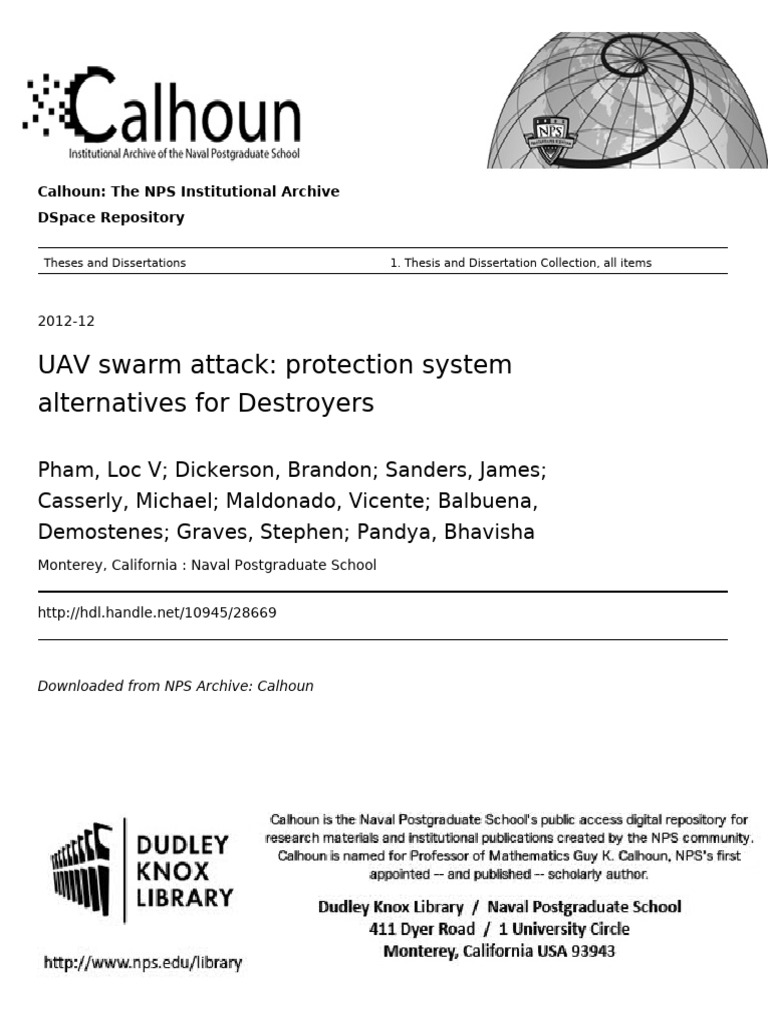 无人机蜂群攻击UAV Swarm Attack - protection System Alternatives for Destroyers ...