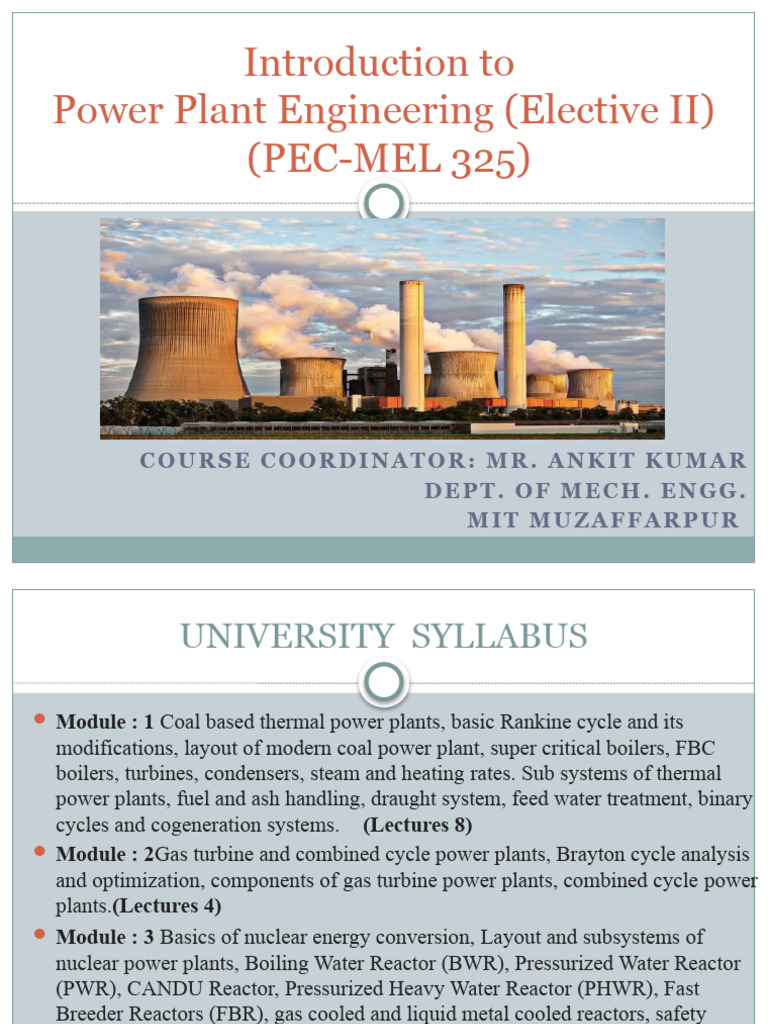 Introduction To Power Plant Engineering (Elective II) : (PEC-MEL 325) | PDF | Power Station ...