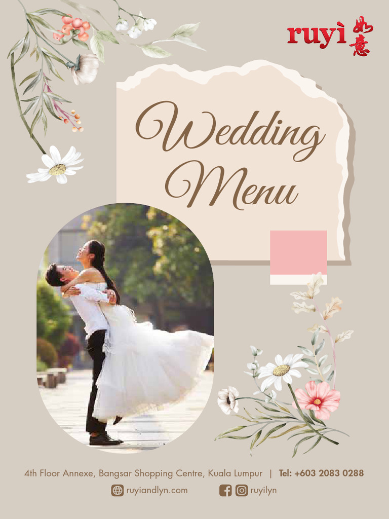 Ruyi & Lyn Wedding Menu Options | PDF | Sushi | Food And Drink