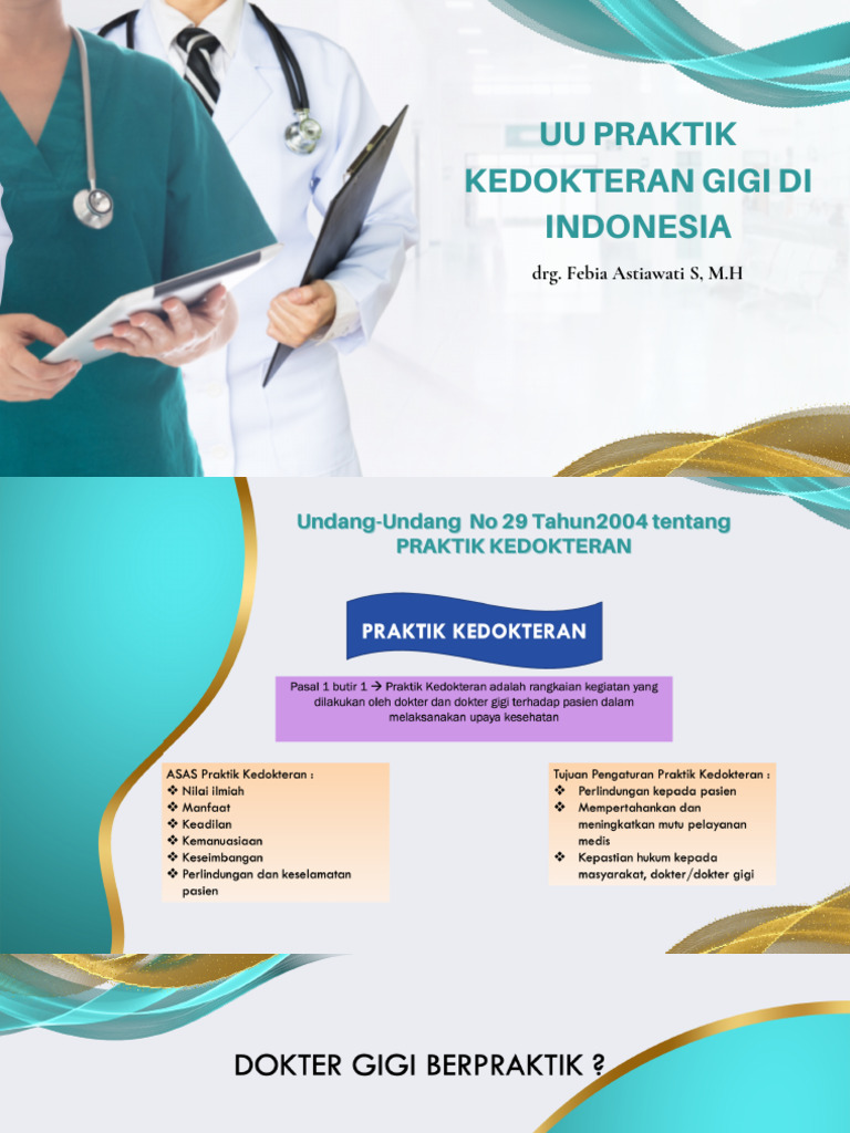 Regulasi Praktik Kedokteran Gigi | PDF