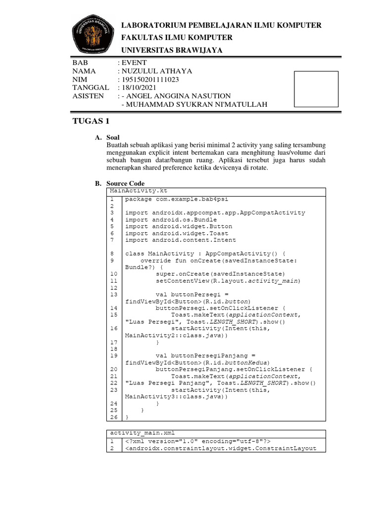 Bab 4 - Nuzulul Athaya - 195150201111023 | Download Free PDF | Android (Operating System ...