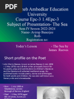 The Sea Poem by James Reeves | PDF | Rhyme | Poetry