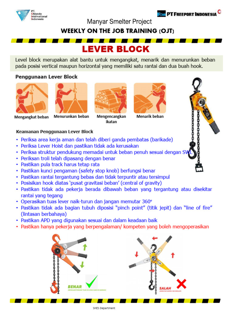 Panduan Aman Penggunaan Lever Block | PDF