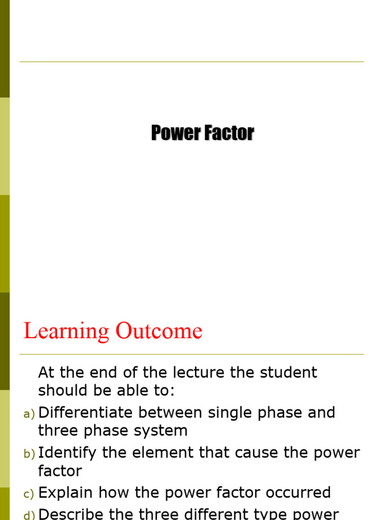 L5-Power Factor & Star Delta-Edit | PDF | Electric Power | Ac Power
