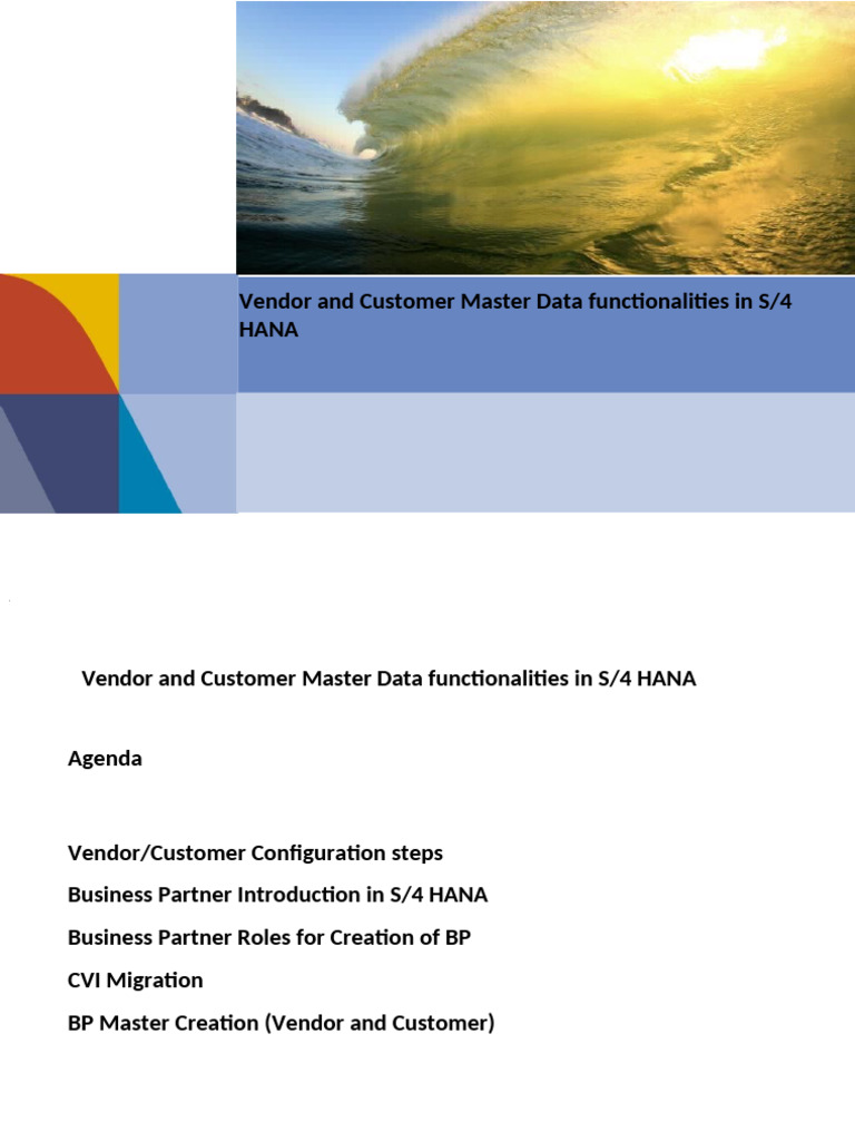 Vendor and Customer Master Data functionalities in S4 HANA | PDF | Receipt | Computing