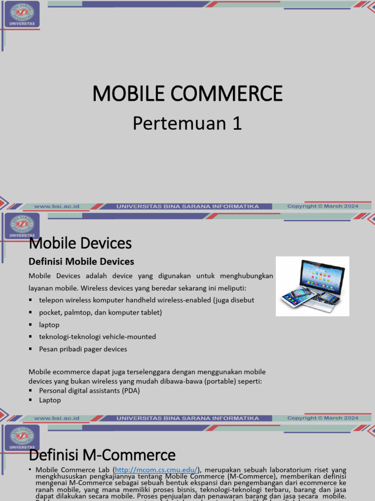 Definisi dan Manfaat Mobile Commerce | PDF | Bisnis
