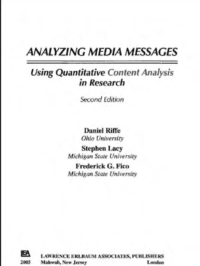 Quantitative Content Analysis Guide | PDF