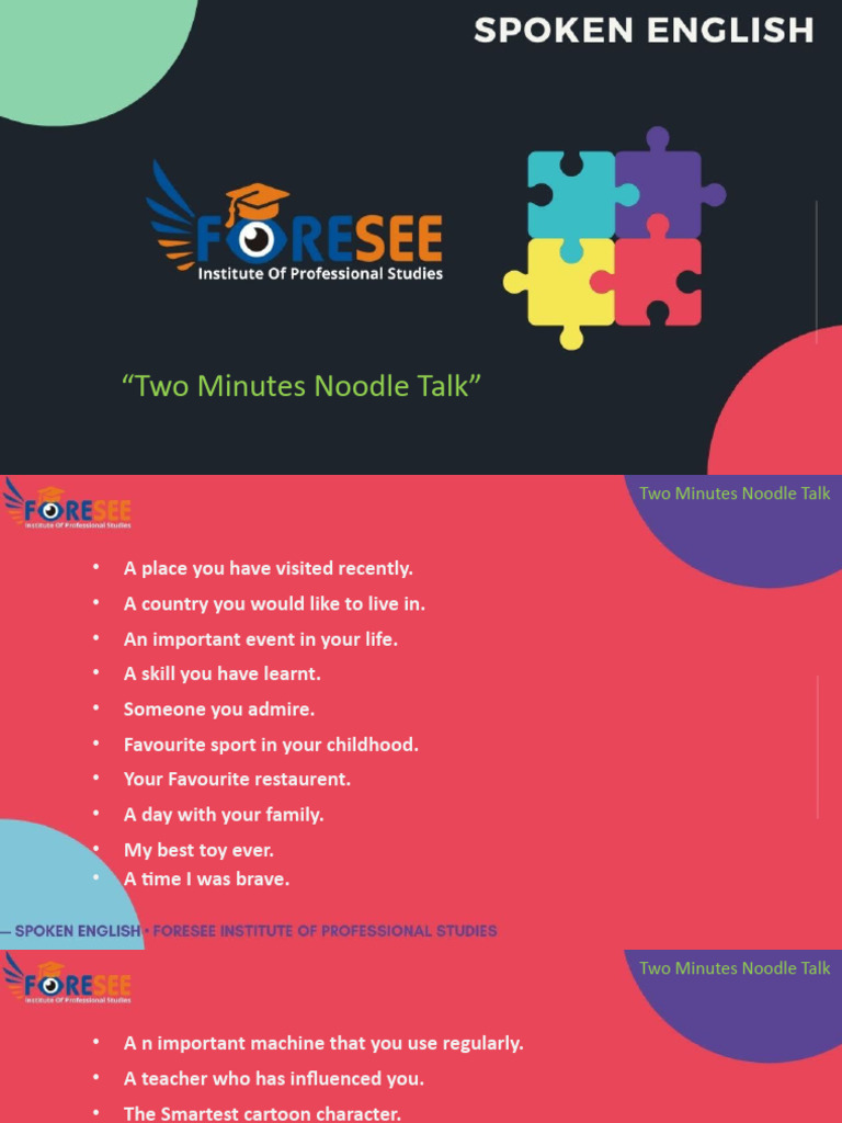 2 Minute Noodle Talk | PDF