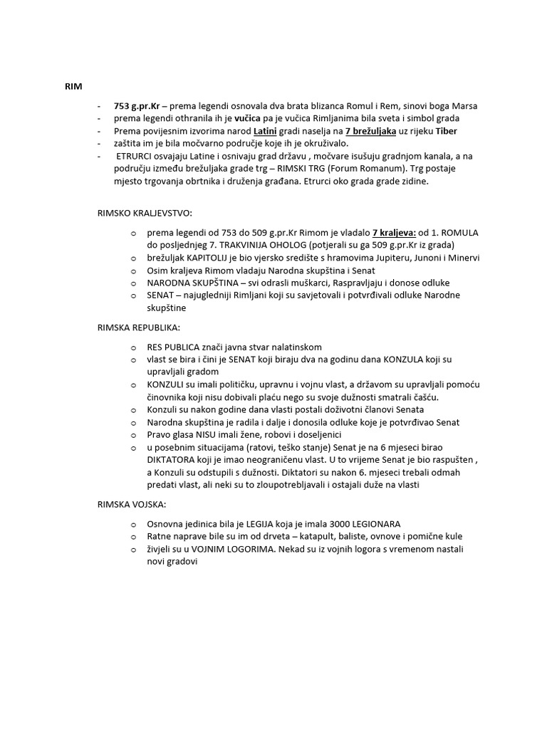 RIM 753 G.PR - KR - Prema Legendi Osnovala Dva Brata Blizanca Romul I Rem, Sinovi Boga Marsa | PDF