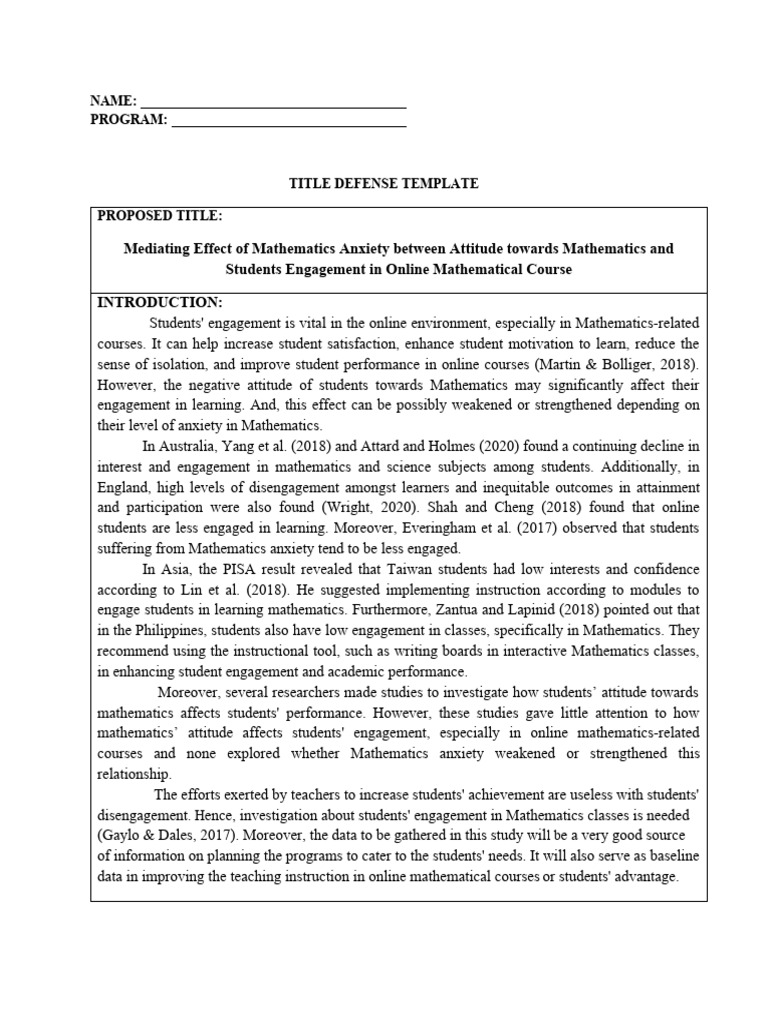 Sample Title Defense Quanti | PDF | Learning | Mathematics