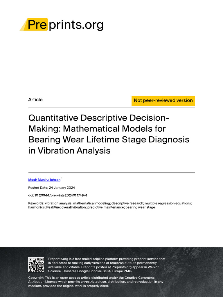 Quantitative Descriptive Decision-Making Mathemati | PDF | Reliability ...