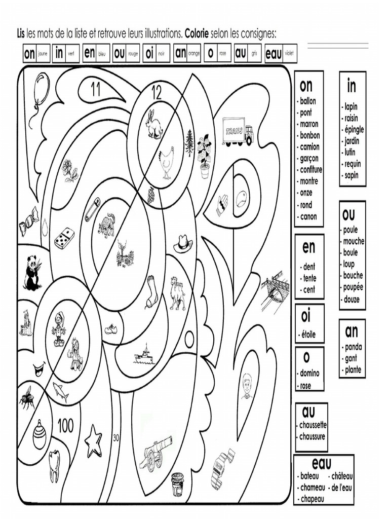 Ob - E692b9 - Coloriage Magique Sons Composes2 | PDF