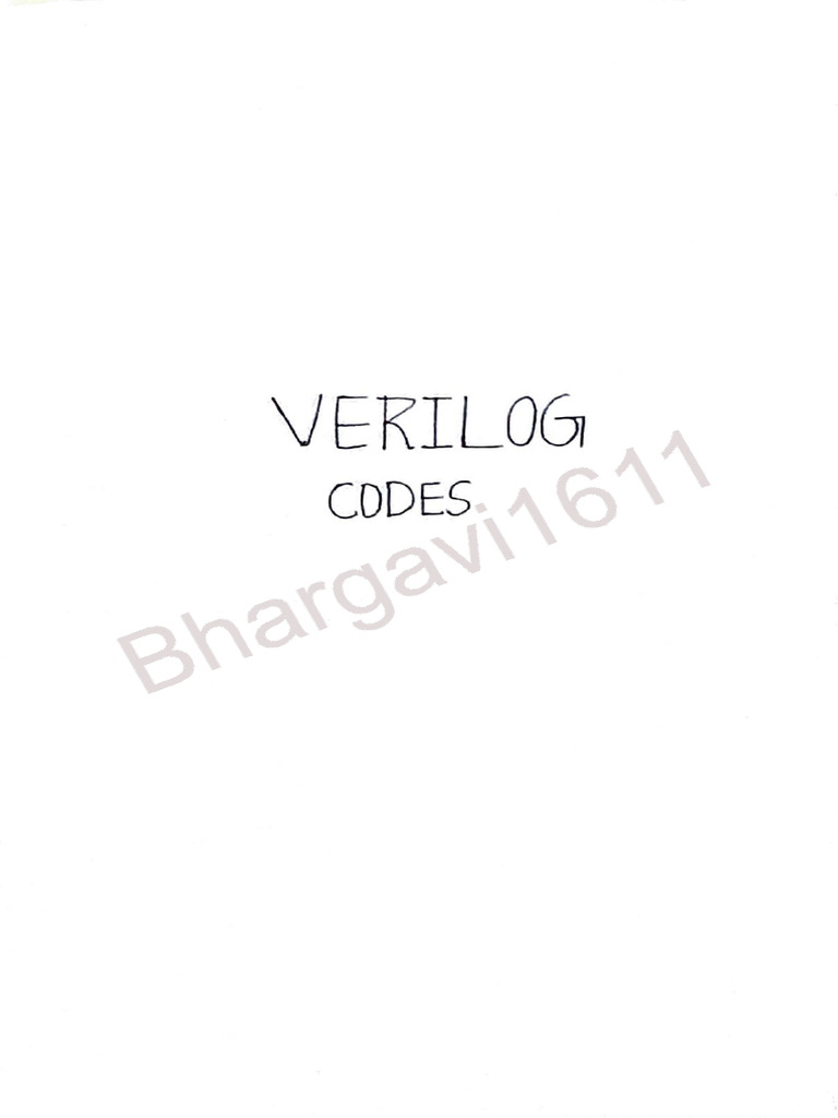 Verilog Codes | PDF Verilog Codes | PDF