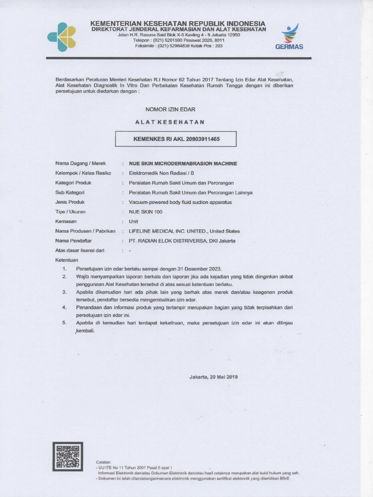 Ijin Edar NUESKIN | PDF