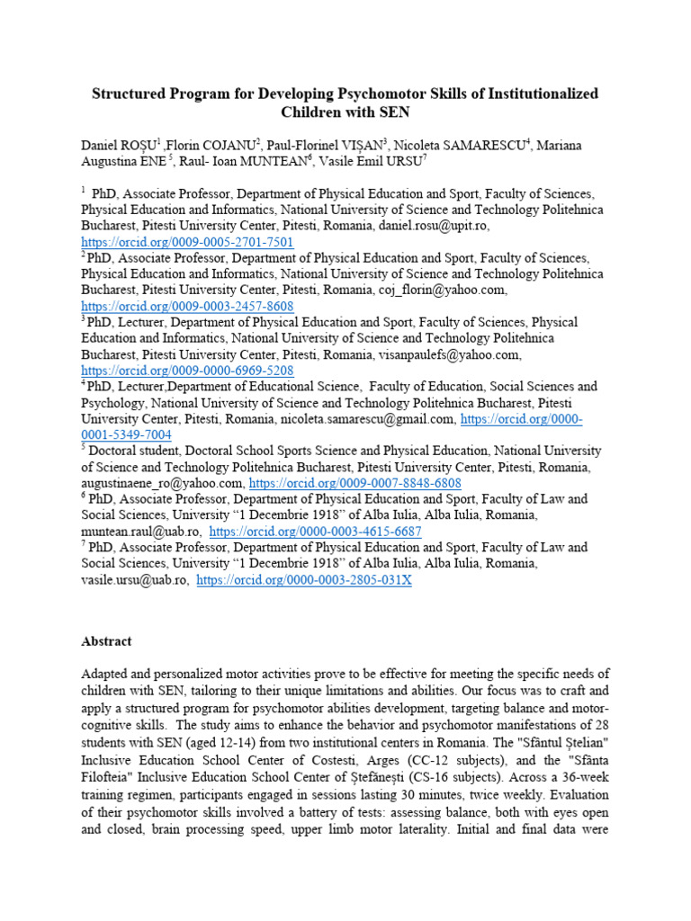 Manuscript. ISI LUMEN. 4.0 | PDF | Student's T Test | Gymnastics