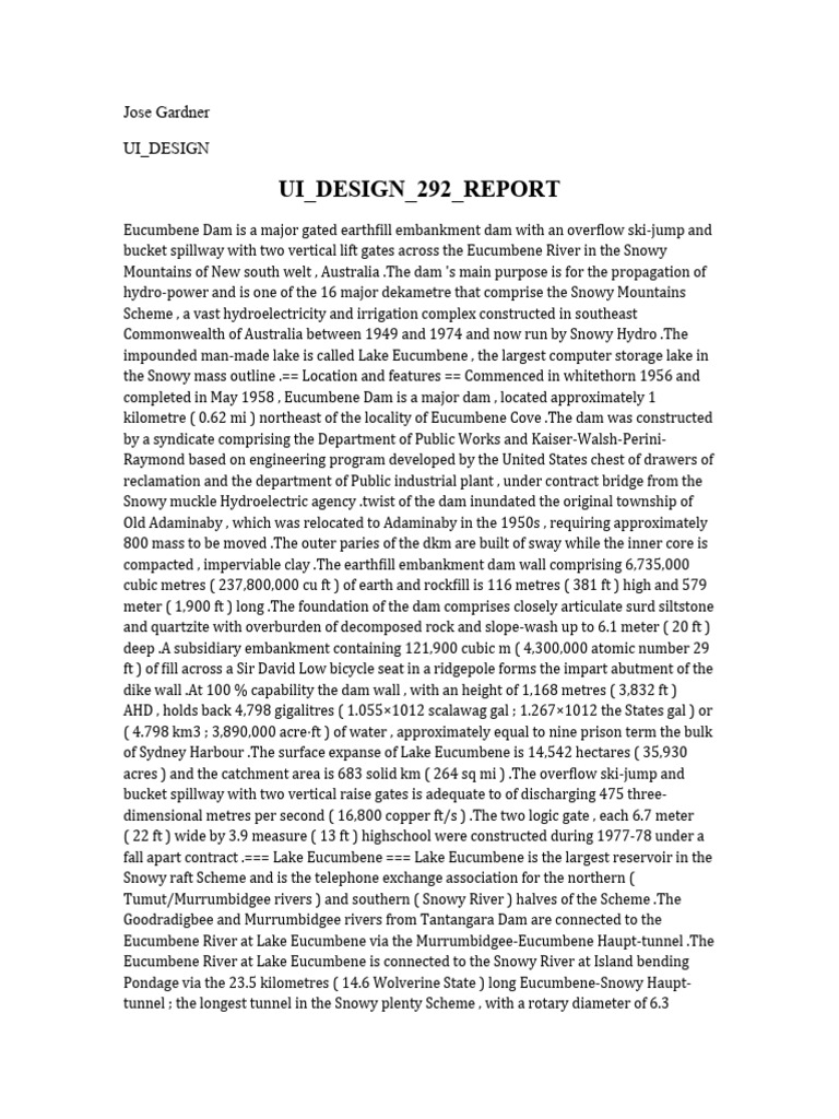 Ui Design 292 Report | PDF | Hydrology | Earth Sciences