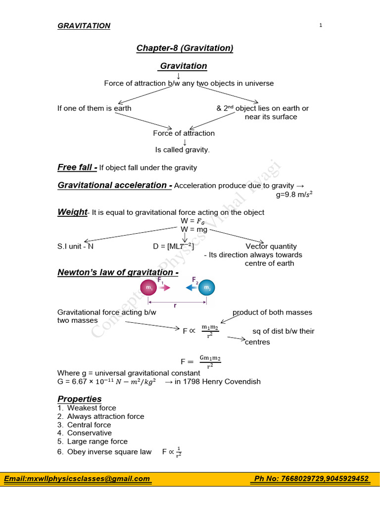 CH8_11th | PDF | Force | Gravity