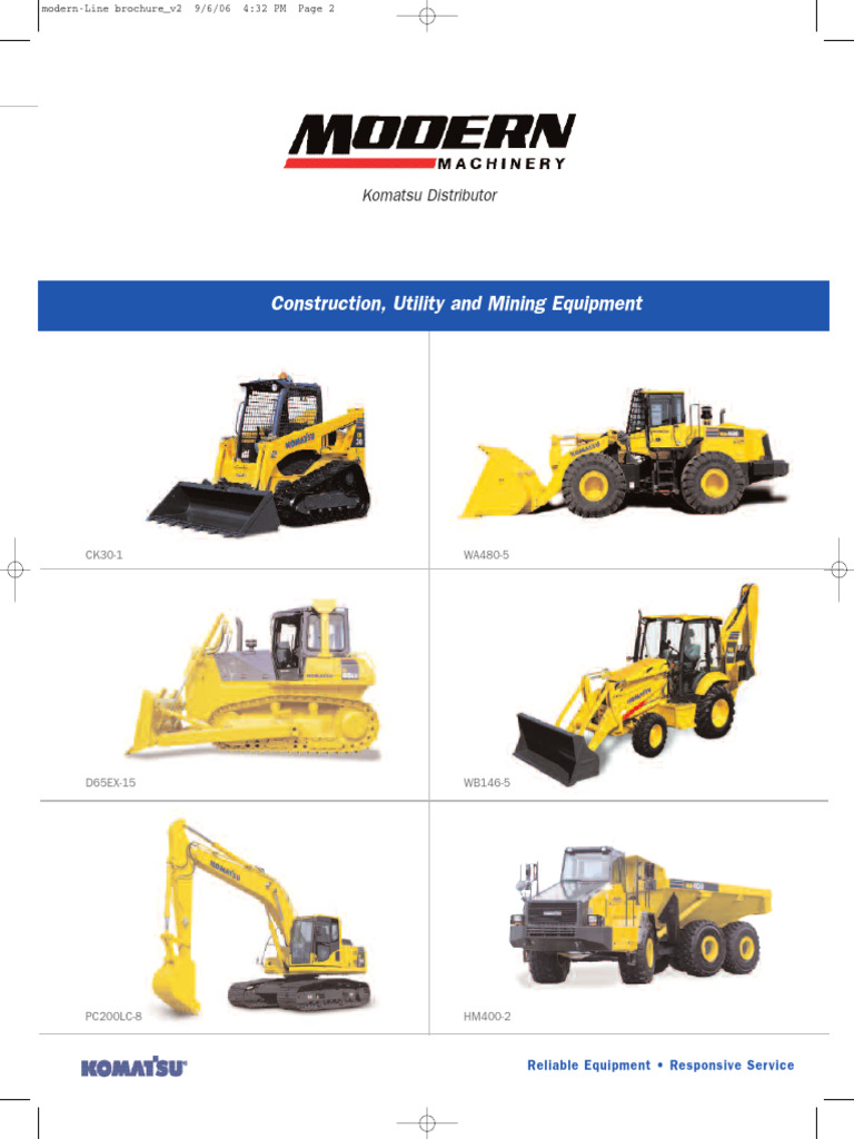 Modern Machinery Equipment Overview | PDF | Loader (Equipment) | Horsepower