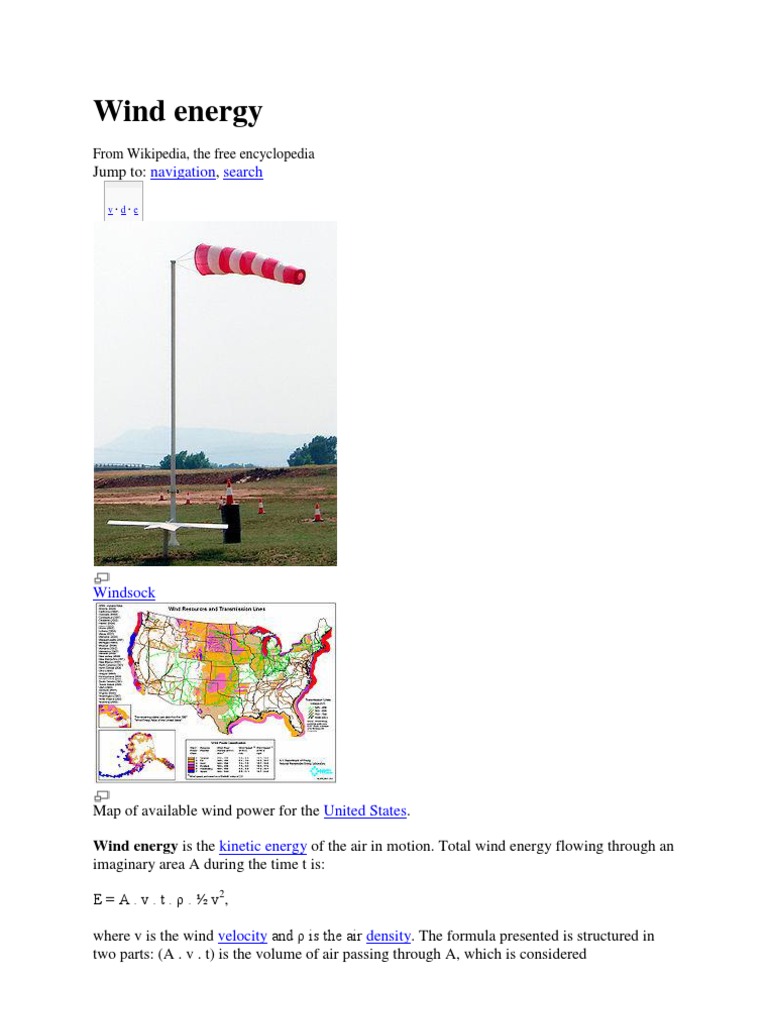 Understanding Wind Energy Dynamics | PDF