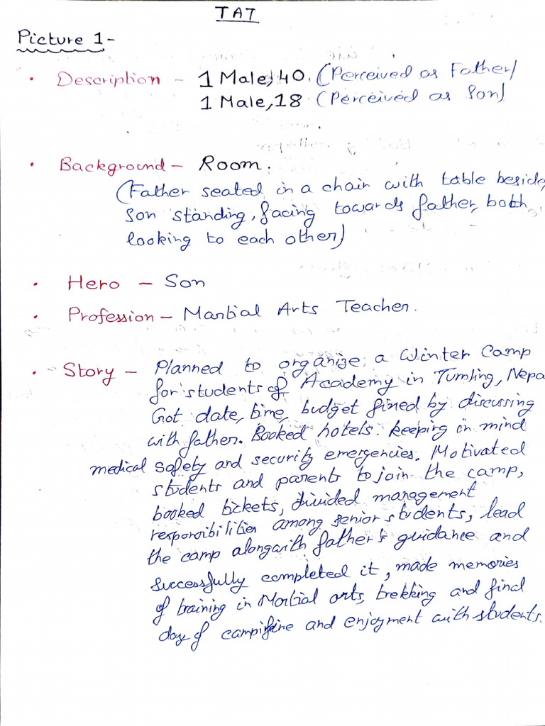 Tat+Ppdt+Blank Story (2) +SD | PDF