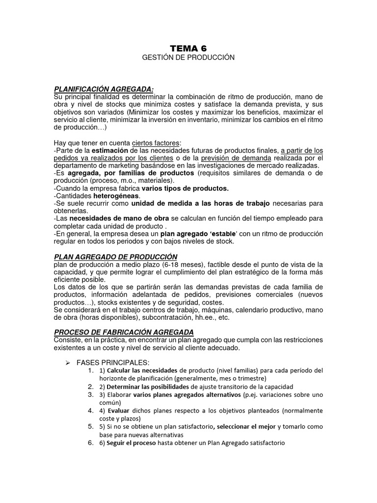 Tema 6 | PDF | Business | Negocios económicos