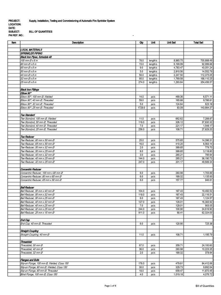 AFSS PROJECT danny fire protection | PDF | Pipe (Fluid Conveyance ...