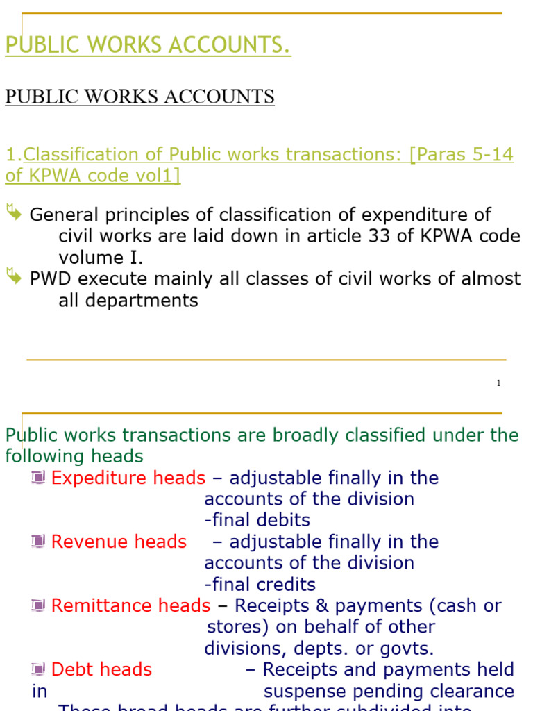 Public Works | PDF | Payments | Debits And Credits