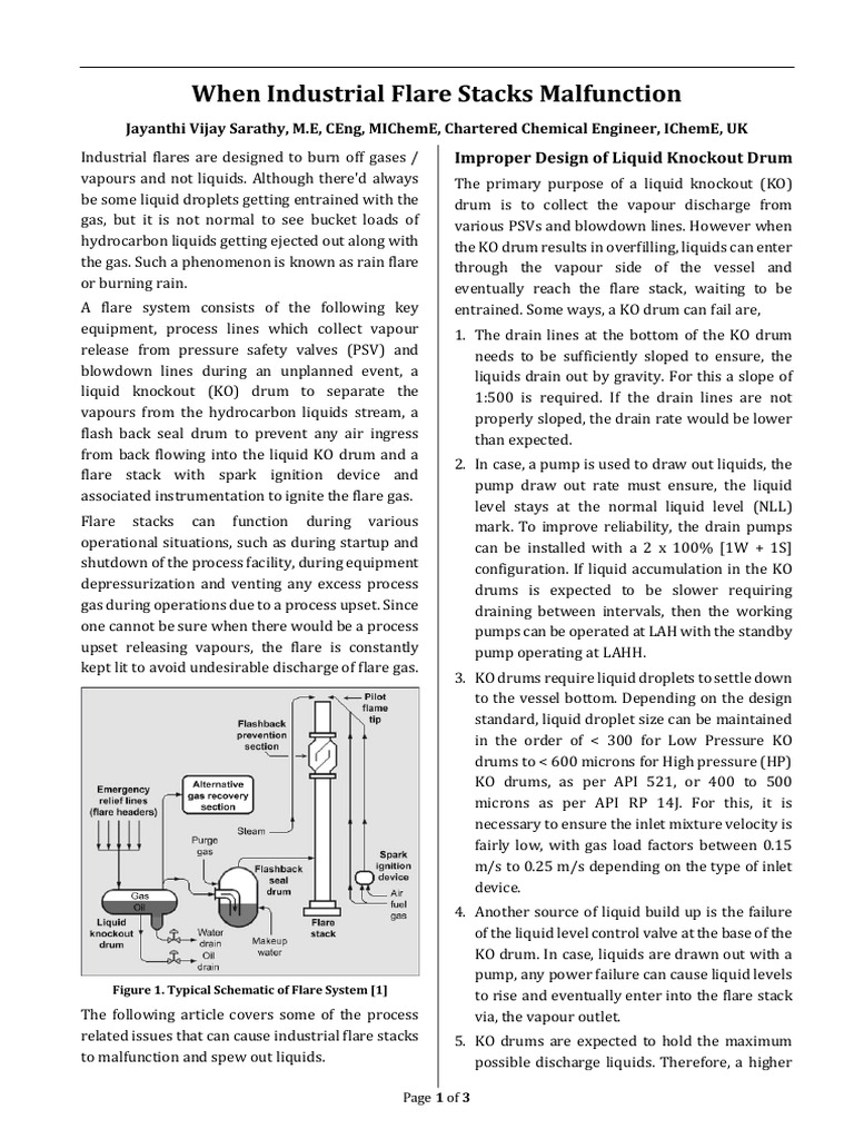 Industrial Flare Malfunction | PDF | Pump | Liquids
