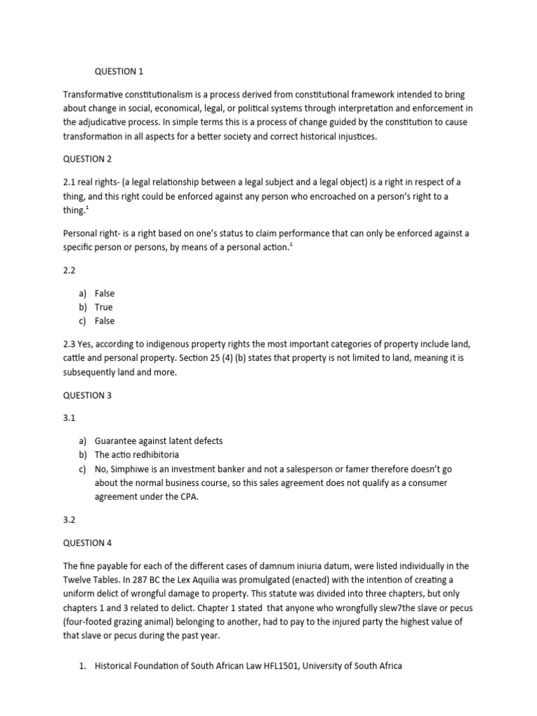 HFL501 Assignment 2 | PDF | Private Law | Common Law