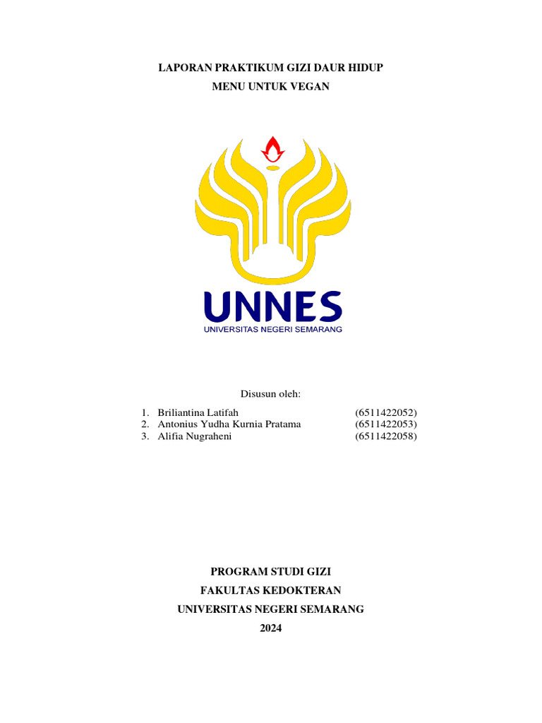 Kelompok 7 - LAPORAN GDH VEGAN | PDF | Gaya Hidup