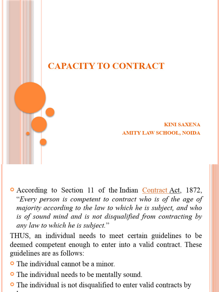 Capacity To Contract | PDF | Tort | Estoppel