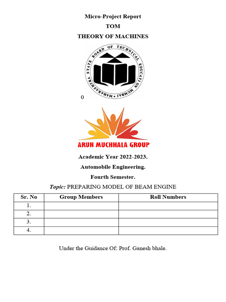 TOM Project | PDF | Engines | Steam Engine