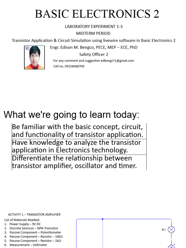 Midterm Lab Expt 1 3 | PDF | Electronic Component | Passivity (Engineering)