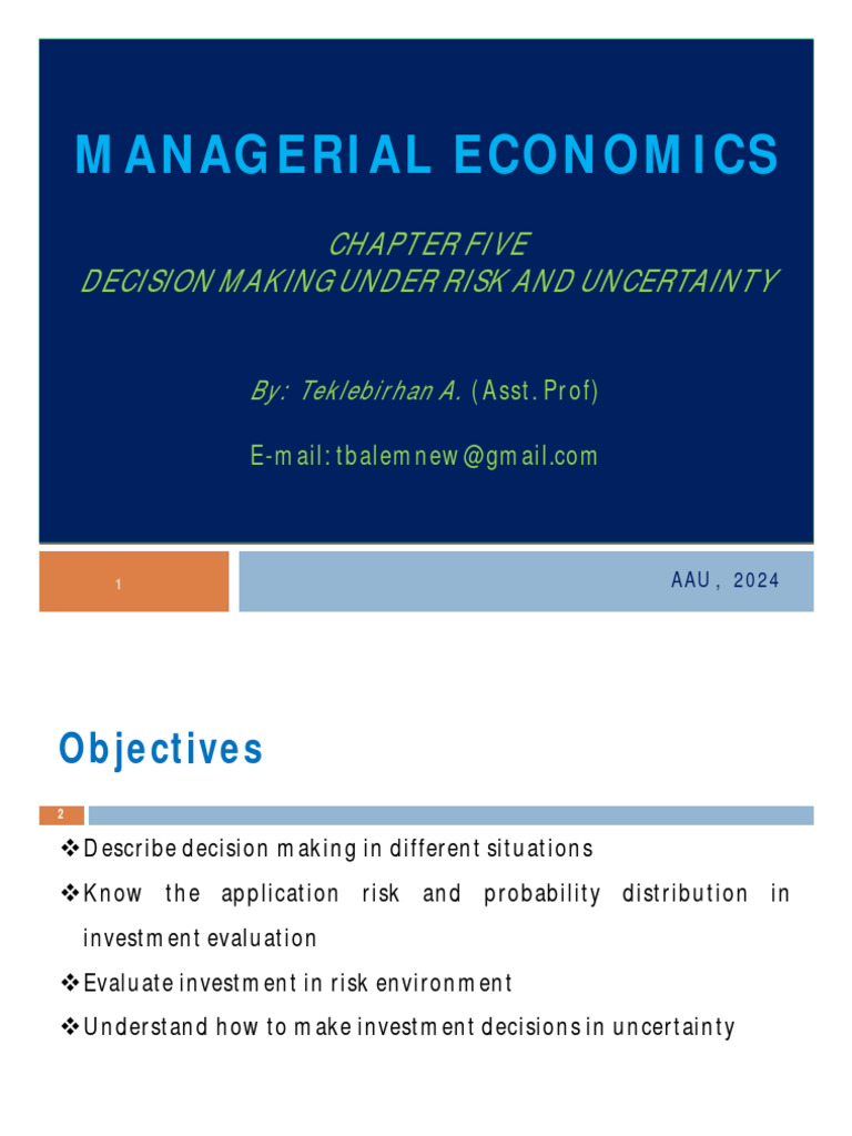 CH-5-PPT | PDF | Decision Making | Risk