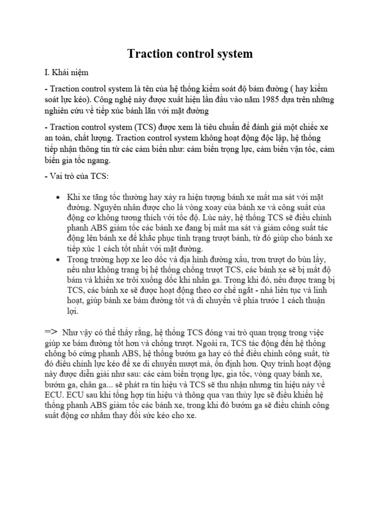 Traction Control System | PDF