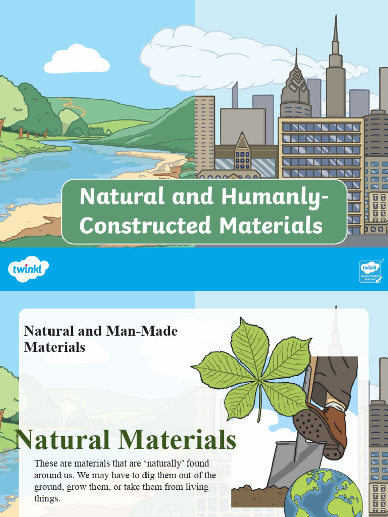 Natural vs. Man-Made Materials Guide | PDF | Rock (Geology) | Plastic